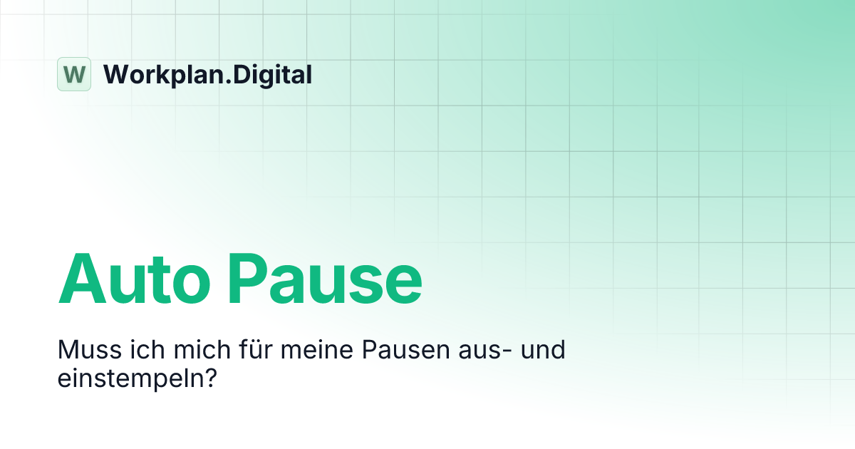 Auto Pause | Workplan.Digital